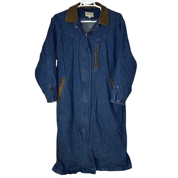 Cabela's | Jackets & Coats | Vintage Cabelas Womens Xl Denim Jean Duster Chore Coat Long Western ...